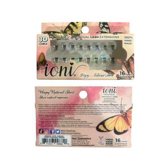 IONI | Makeup | Ioni 3d Curls Faux Mink Wispy Natural Short Individual ...